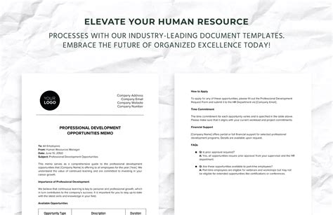 Professional Development Opportunities Memo Hr Template In Word Pdf