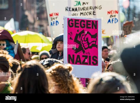 Slogans Against Right Wing Extremism Demonstration Against Right Wing