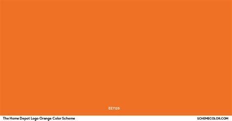 The Home Depot Logo Orange Color Scheme Palettes