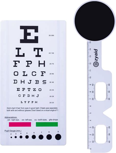 Pupil Size Chart Printable Free Printable