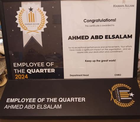 Ahmed Abd El Salam On Linkedin Hassanallam Employeeexperience Employeeofthequarter