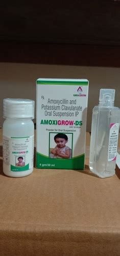 Amoxigrow Ds Amoxicillin And Potassium Clavulanate Pediatric Antibiotic