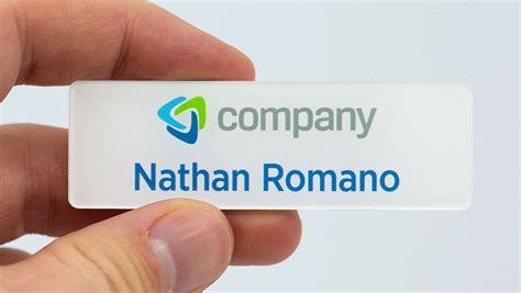 Personalised Acrylic Magnetic Name Badges Sign Plus