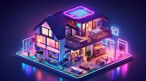 Premium Photo Smart Home Technology Of Interface With 3d Plan