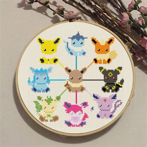 Eevee Evolution Cross Stitch Pattern At Sandy Vincent Blog