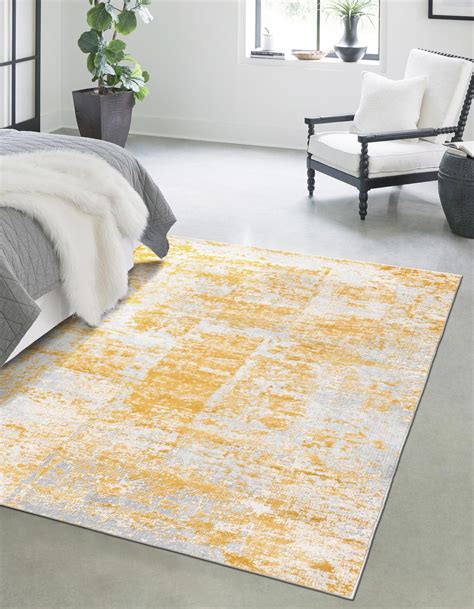 Finsbury Collection Rug 6 X 9 Yellow Medium Rug Perfect