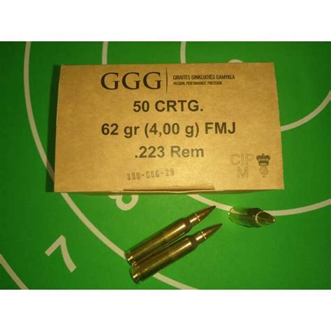 šoviniai 223 Rem 4 G62 Gr Fmj Ggg Saudymocentraslt