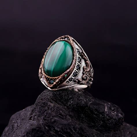 Malachite Ring For Men