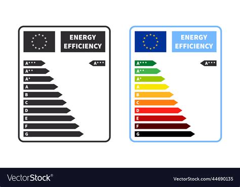 European Energy Efficiency Badges Energy Vector Image