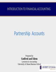 Partnership Accounts 3 Revised Ppt Introduction To Financial