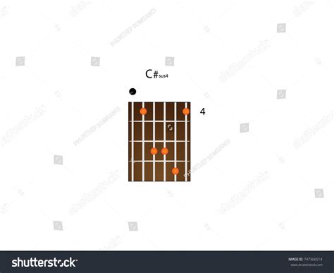 Guitar Chord Csus4 Stock Vector Royalty Free 747366514 Shutterstock