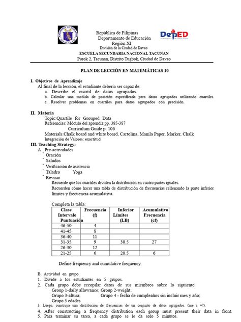 Cuartil Para Datos Agrupados Pdf Cuantil Aprendizaje