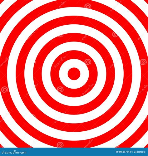 Concentric Radial Circles Rings Design Element Icon Stock Vector