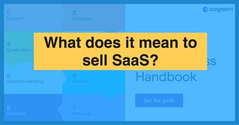 What Does It Mean To Sell Software As A Service Sell Saas