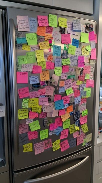 Free Fridge Covered Notes Image Refrigerator Notes Colorful