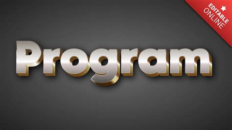 Program Gold And Silver 3d Text Effect Generator