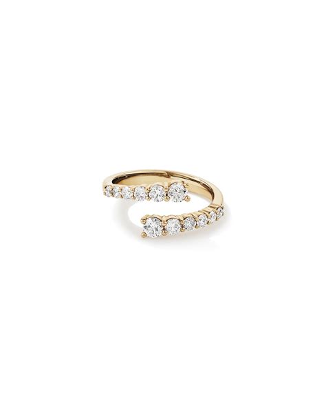 Bypass Ring With 100 Carat Tw Of Diamonds In 10kt Yellow Gold