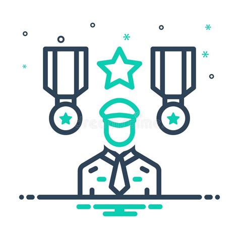 Mix Icon For Veterans Military And Officer Stock Vector Illustration Of Military Icon 288270889