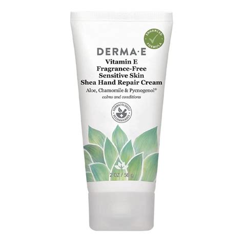 Derma E Vitamin E F Free Sensitive Skin Shea Hand Repair Cream 2oz56g