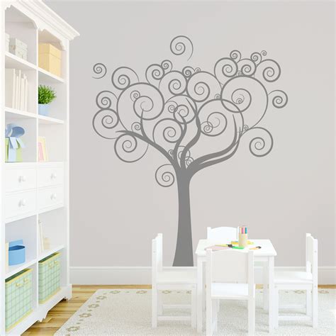 Whimsical Love Tree Wall Decal