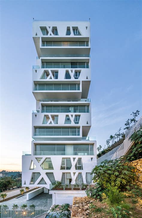 The Cube Residential Building Elevation With Stacked Box In Beirut