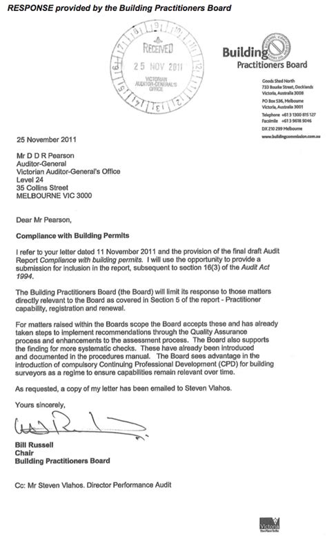 Compliance With Building Permits Victorian Auditor Generals Office