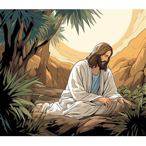 Página Para Colorear De Jesús Orando En El Huerto De Getsemaní