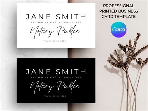 Canva Signing Agent Business Card Template Tracis Creative Shop
