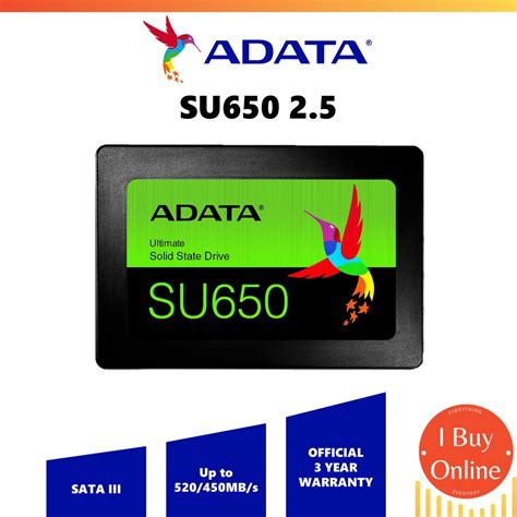 Adata Ssd Su650 Sata 2 5 3d 120gb 240gb 480gb 1tb Shopee Malaysia