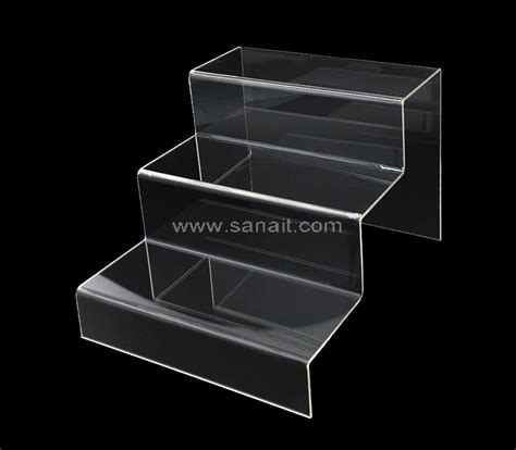 Custom 3 Tier Step Clear Acrylic Display Stand