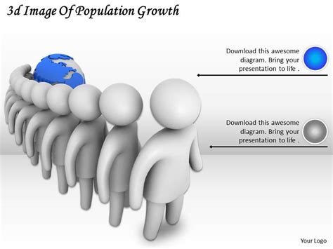 3d Image Of Population Growth Ppt Graphics Icons Powerpoint Graphics