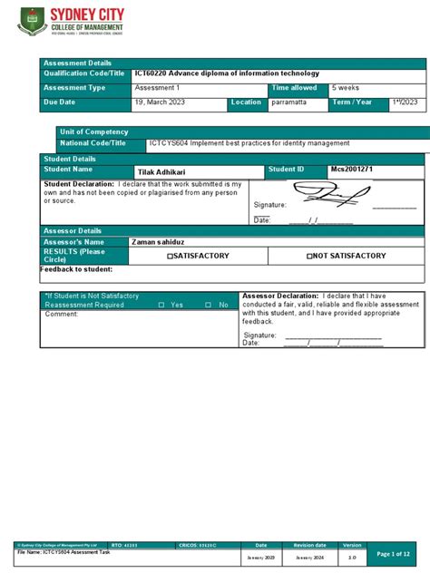 Assessment Details Qualification Codetitle Assessment Type Time