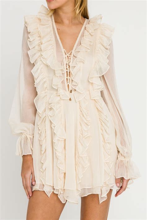Endless Rose Long Sleeve Ruffle Mini Dress Mini Dress Pretty
