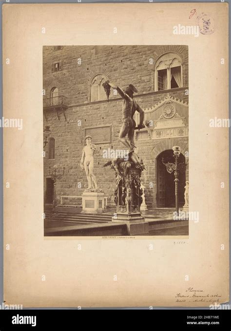 The David By Michelangelo And Perseus By Benvenuto Cellini In Piazza Della Signoria In Florence