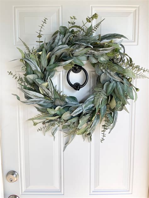 Year Round Eucalyptus Wreath Seeded Eucalyptus Wreath For Etsy