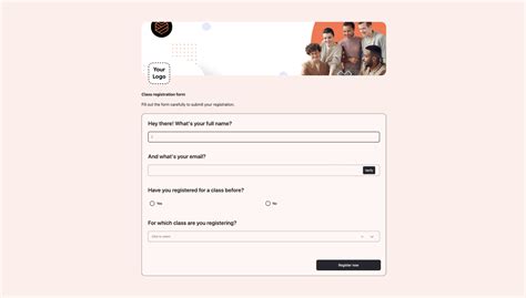Class Registration Form Template Template Formaloo