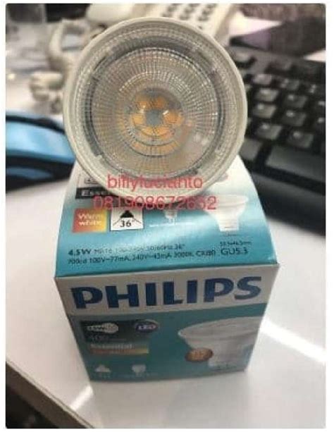 Jual Lampu Philips Mr 16 Essential Led 45 Watt 220v Model Halogen Ori