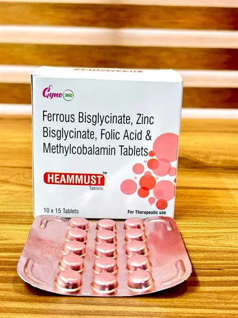 Ferrous Bisglycinate Eq To Elemental Iron 60mg Zinc Bisglycinate 15mg