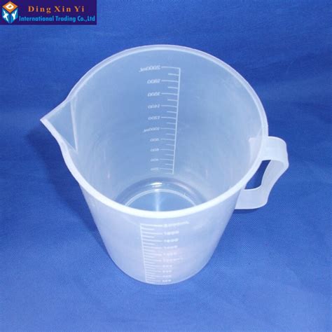 1pc 2000ml Plastic Beaker With Handle Clear White Vicedeal