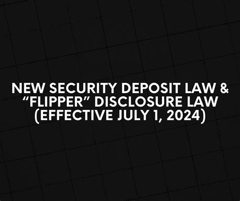 Jackie Schoelerman On Linkedin New Security Deposit Law And “flipper