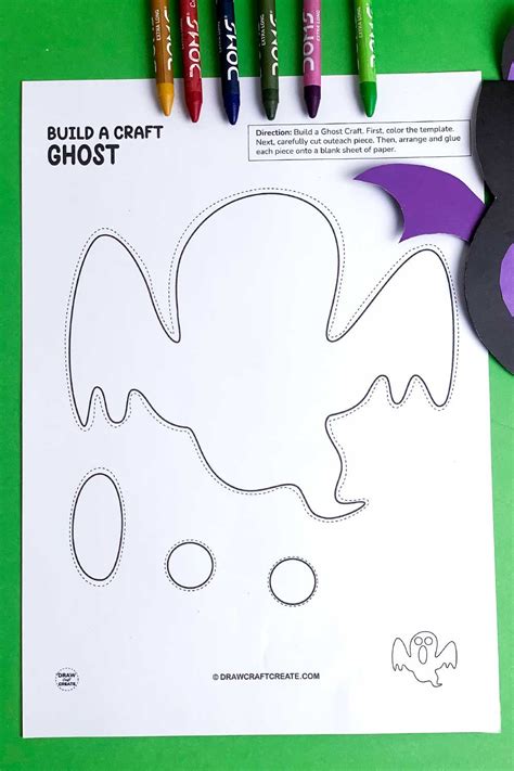 Free Printable Build A Ghost Craft Draw Craft Create