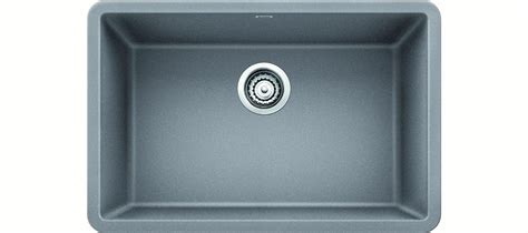 Blanco Precis Metallic Gray Silgranit 27 In Rectangle Single Bowl Sink