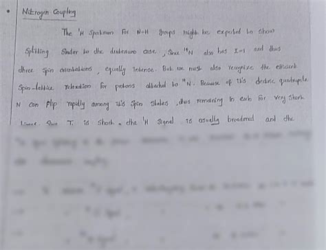 Solution Nitrogen Coupling In Nmr Studypool