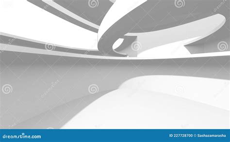 Abstract White Architecture Design Concept Stock Illustration