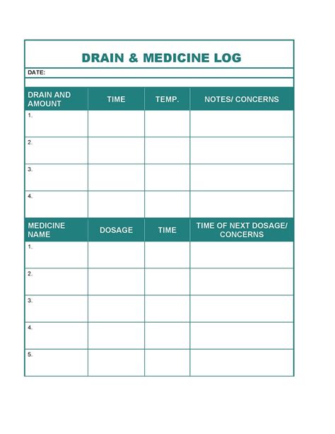 Surgical Drain Log Sheet At Ethan Fuhrman Blog