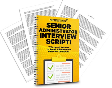 Senior Administrator Interview Script 17 Interview Questions And Answers