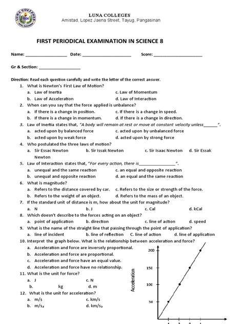 Sample Exam In Science With Tos Pdf Waves Electromagnetic Radiation