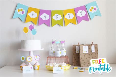 Free Birthday Printables Balloon Party Pack My Party Design