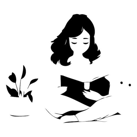 Premium Vector Girl Reading A Book At Home Vector Illustration In
