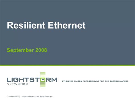 Resilient Ethernet Ppt